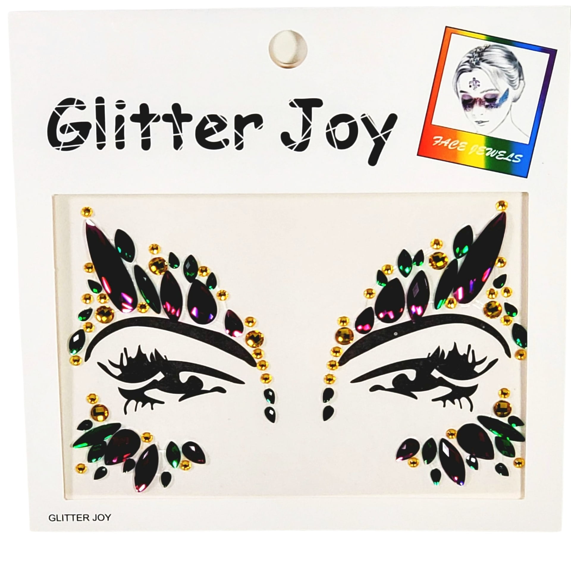 Mardi Gras Face Art w PGG Gems - Seasonal Collections AllMardiGras.com